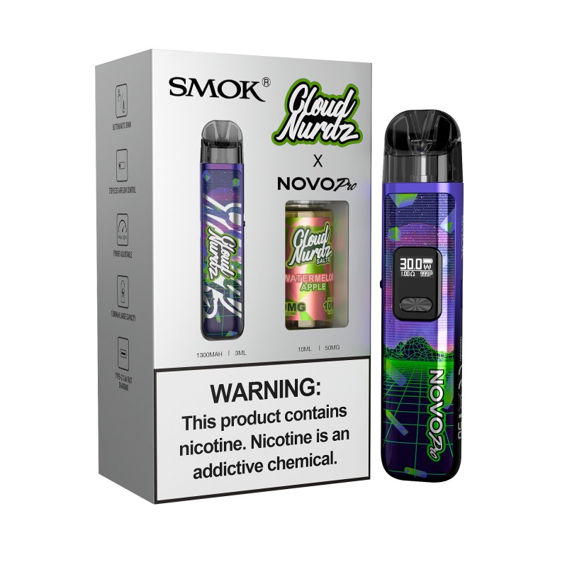 Cloud Nurdz Salt x Smok Novo Pro - E-Liquid + Device Bundle